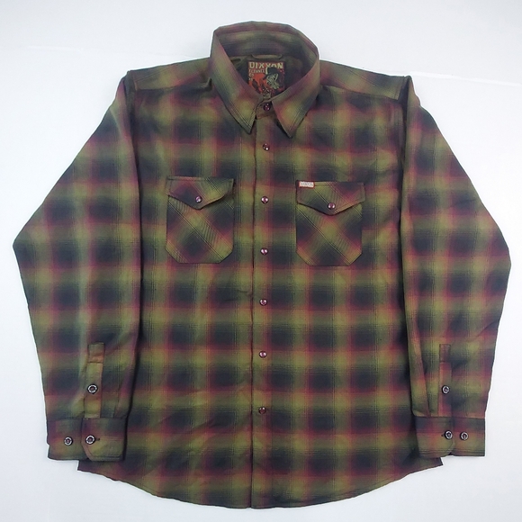 DIXXON | Shirts | Dixxon Flannel Shirt The Freddy Mens Xl Green Black ...
